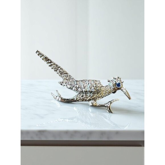 Gerry'S | Jewelry | Vintage Gerrys Silver Tone Roadrunner With Blue ...